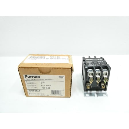 Furnas DEFINITE PURPOSE 120V-AC 40A AMP 15HP AC CONTACTOR 42CF35AF | Zoro